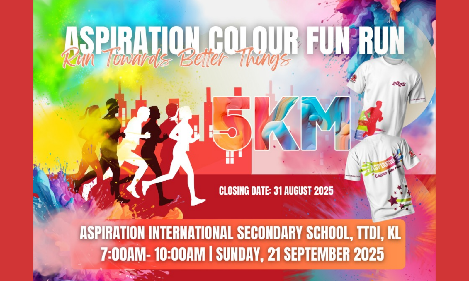 Aspiration Colour Fun Run 2025 - Lesgo.My!