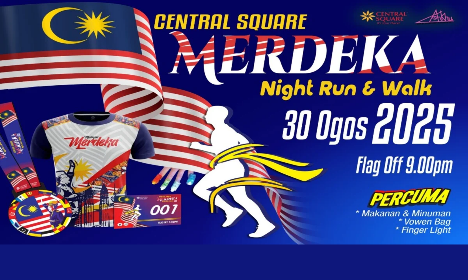 Central Square Merdeka Night Fun Run and Walk 2025 - Lesgo.My!